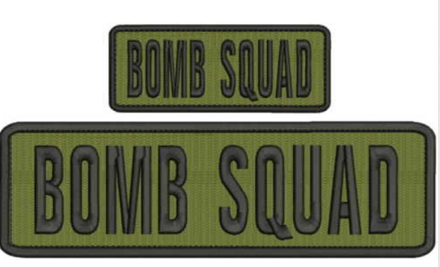 Bomb Squad Patch Green (2 sizes) 2" x 4" or 3" x 10" - Ideal Supply Inc ...