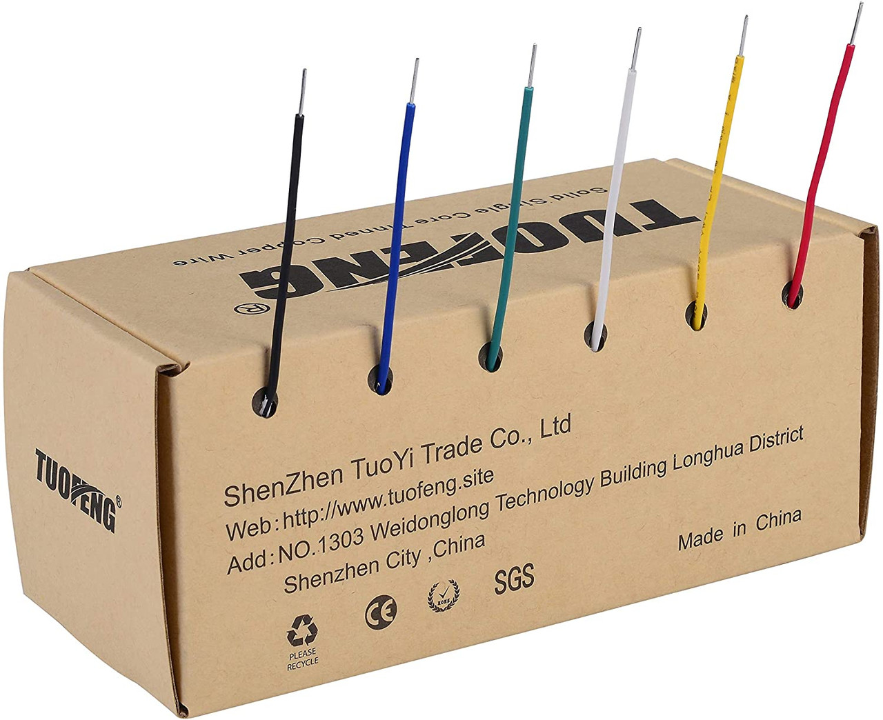 22 awg Solid Wire-Solid Wire Kit-6 different colored 30 Feet spools 22 ...