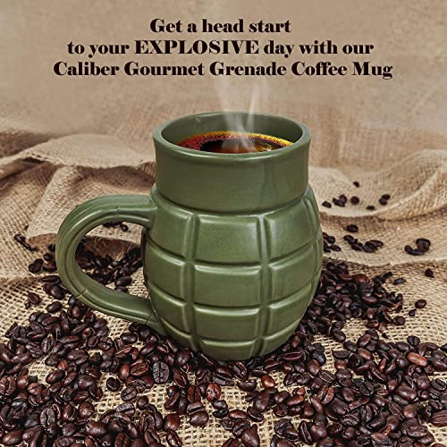 Caliber Gourmet Grenade Coffee Mug Tea 22oz, 650ml, Ceramic, Cool ...