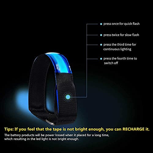 OMKHE Running Light for Runners (2 Pack) Rechargeable LED Armband ...