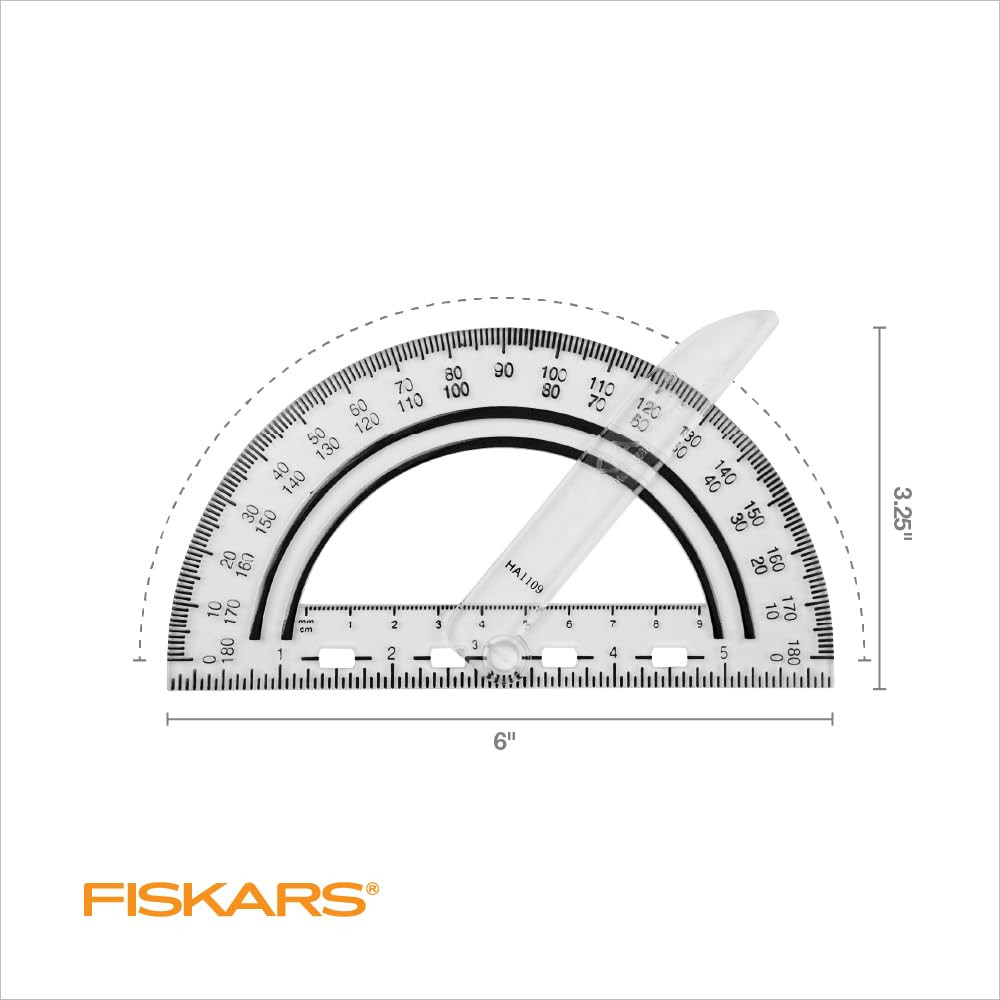 Circular Protractor 2 Pcs Circle Protractor Rulers Plastic Protractors ...