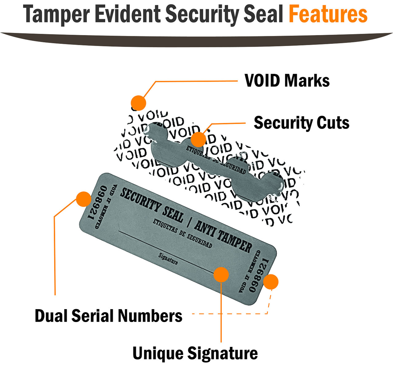 Tamper Evident Tape - 3x1in 100 pcs Adhesive Tamper Proof Stickers ...