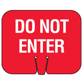 Do Not Enter Slotted Safety Cone Sign