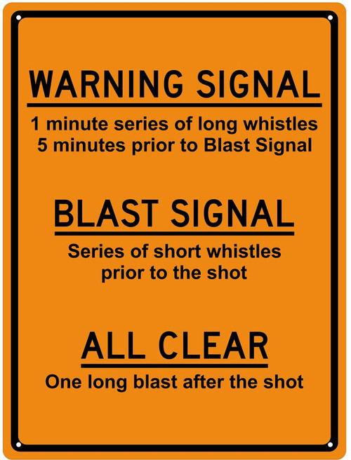Warning Signal 24" x 18" Aluminum Sign