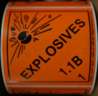 Explosives 1.1B Labels 500 Per Roll