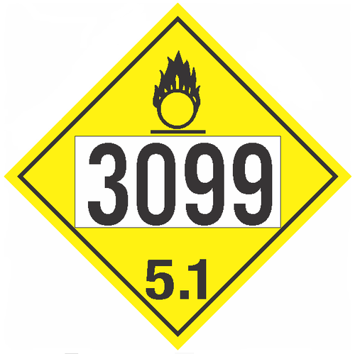 Oxidizer 3099 VPO (sticker) Placard