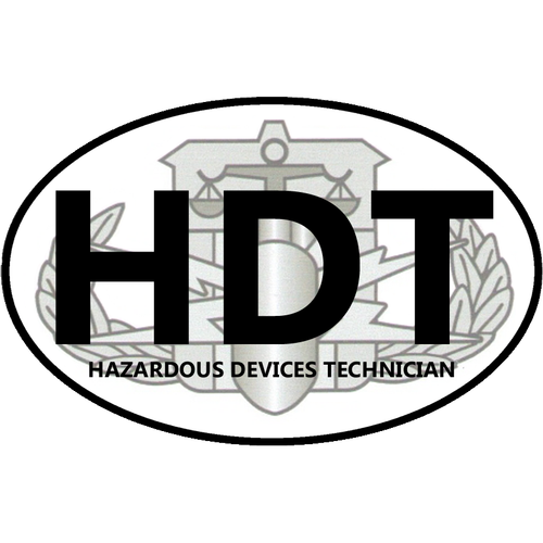 4" HDT Oval decal Hazardous Devices Technician and HDT Badge - Ideal ...