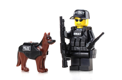 SWAT Police Officer K9 LEGO® Minifigure - Ideal Supply Inc (dba Ideal ...