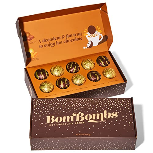 Bombombs Hot Chocolate Bombs, Classic Milk Chocolate Cocoa Bomb Gift ...