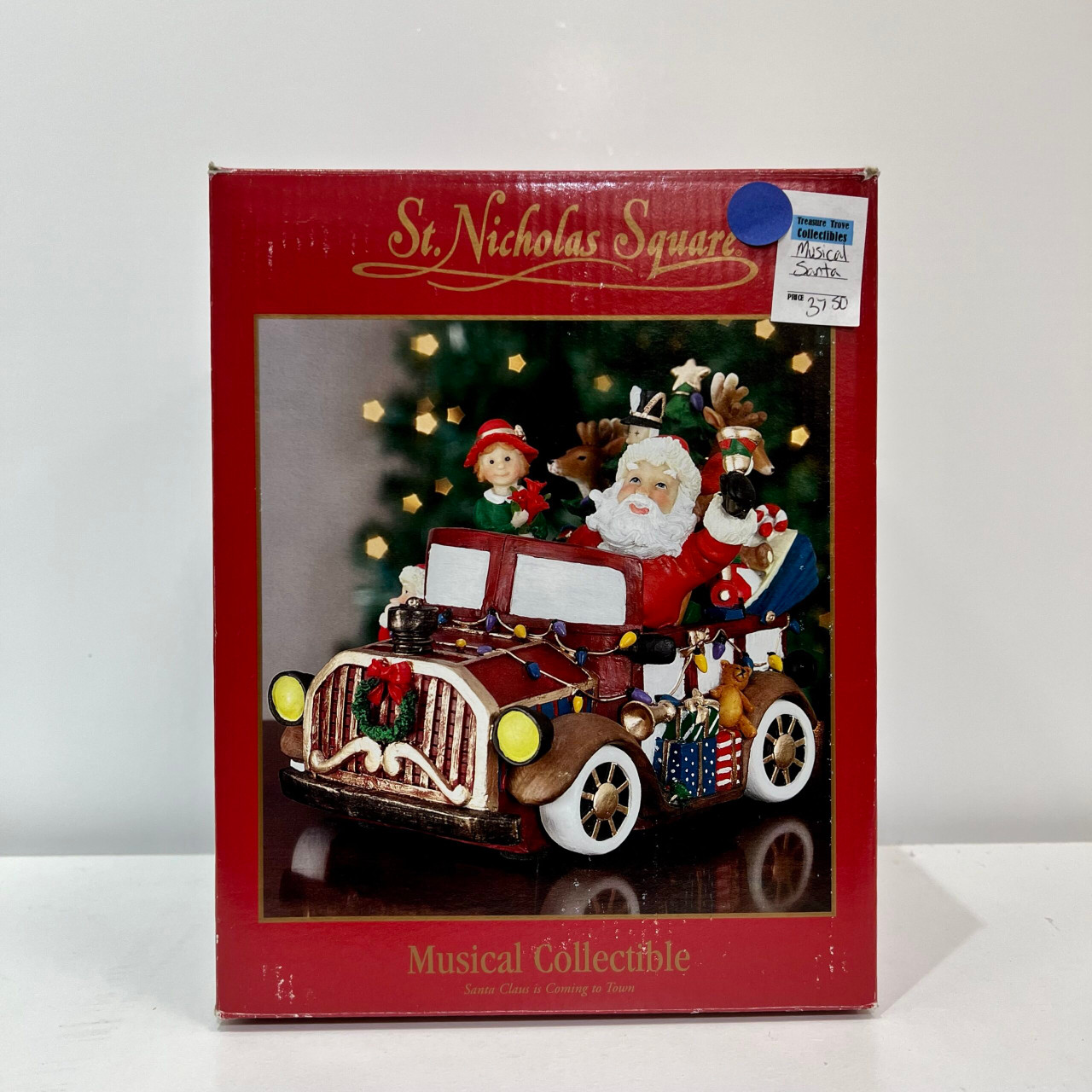 St. Nicholas Square Village Musical Collectible Santa Christmas ...