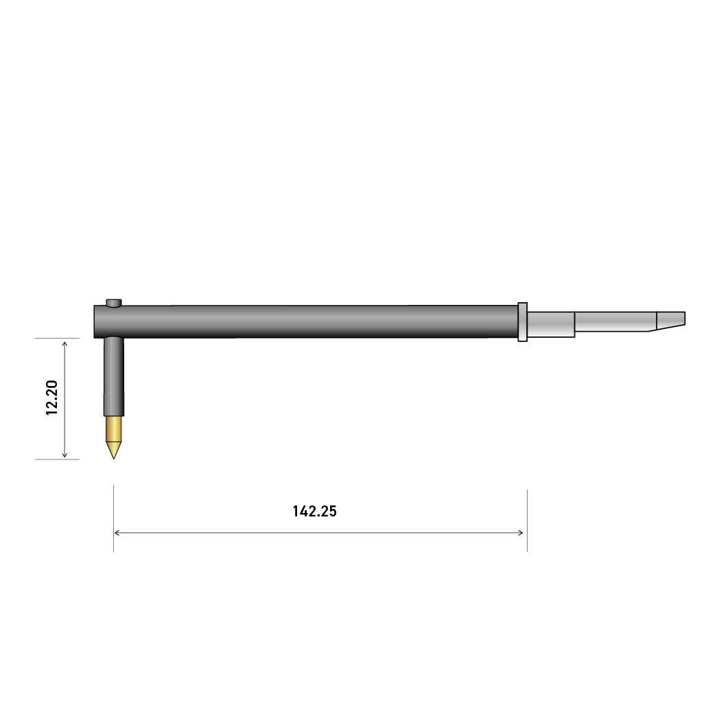 160mm 60° 2um x 12.20mm Shank Clr PGI Stylus Arm