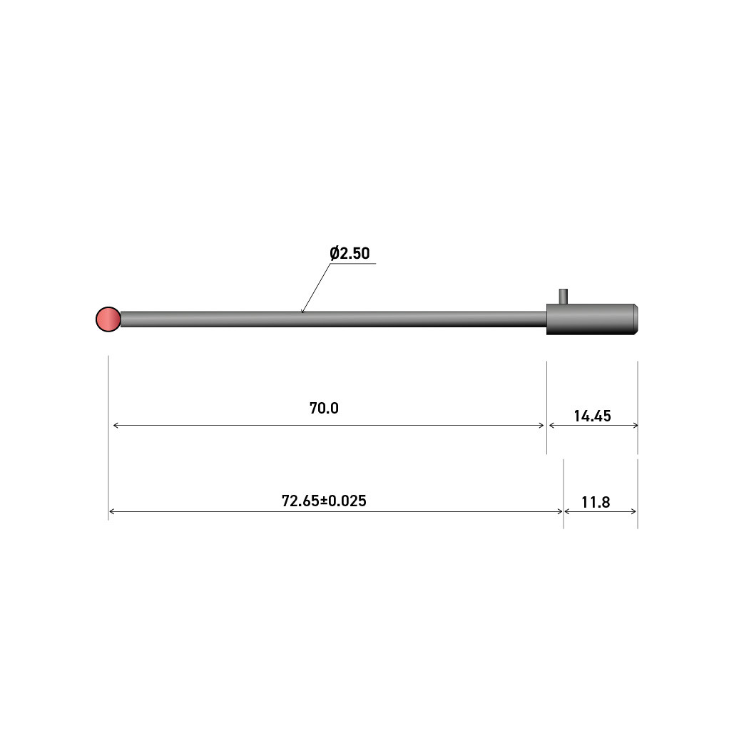 100mm 4mm Dia TM5 Stylus Arm
