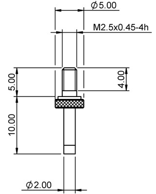 TIP PIN M2.5 T/C Ø2.00 - AMETEK UK