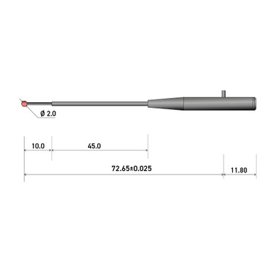 100mm 2.0mm Dia Ball Std 45mm Reach TM5 Stylus Arm