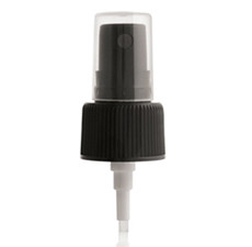 20/410 mm Ribbed Black Atomizer for Thin Liquids