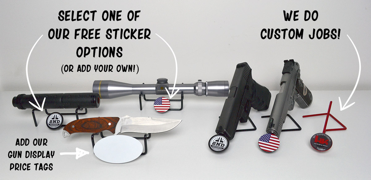 Branded Gun Scope, Knife & Suppressor Display Stand