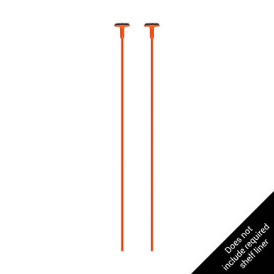 Add-On Rifle Rods - 17 Caliber 2 Pack - Black or Orange