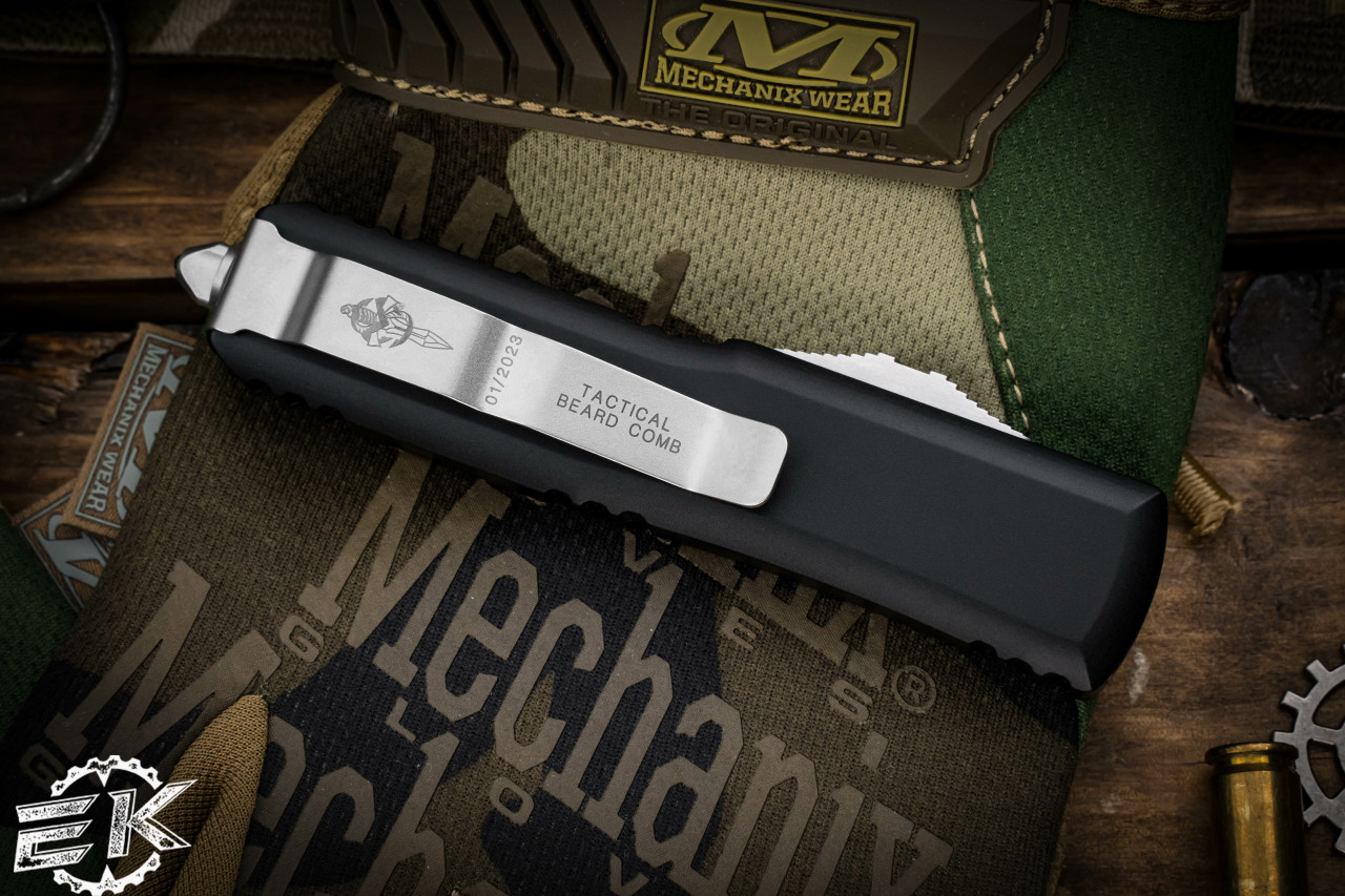 Microtech Marfione Custom Tactical UTX-85 Beard Comb Black 3" Comb ...