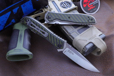 Zero Tolerance 0640 Emerson Folding Knife Carbon Fiber/Titanium 3.75 ...