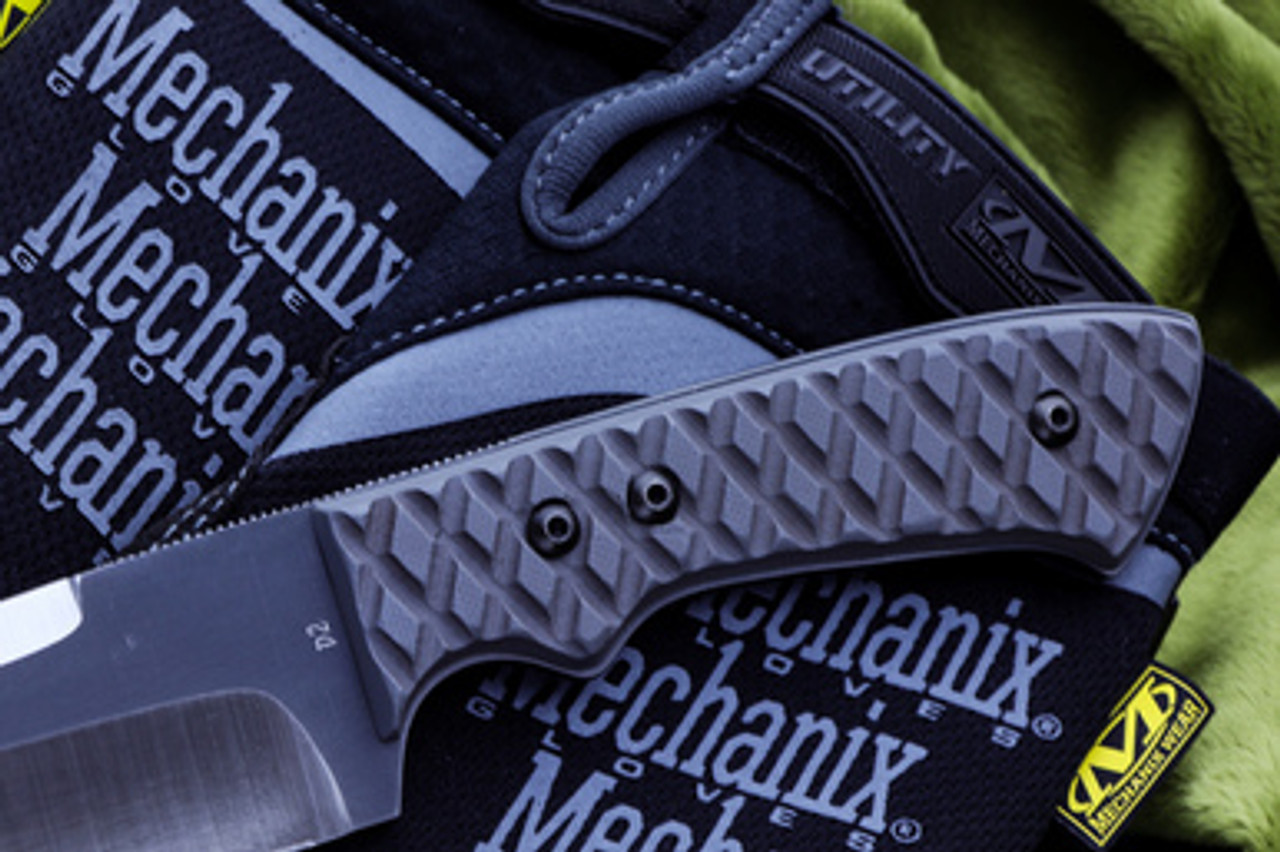 A2D Mercantile "Medium Bowie" Burlap Micarta 5" Compound Satin