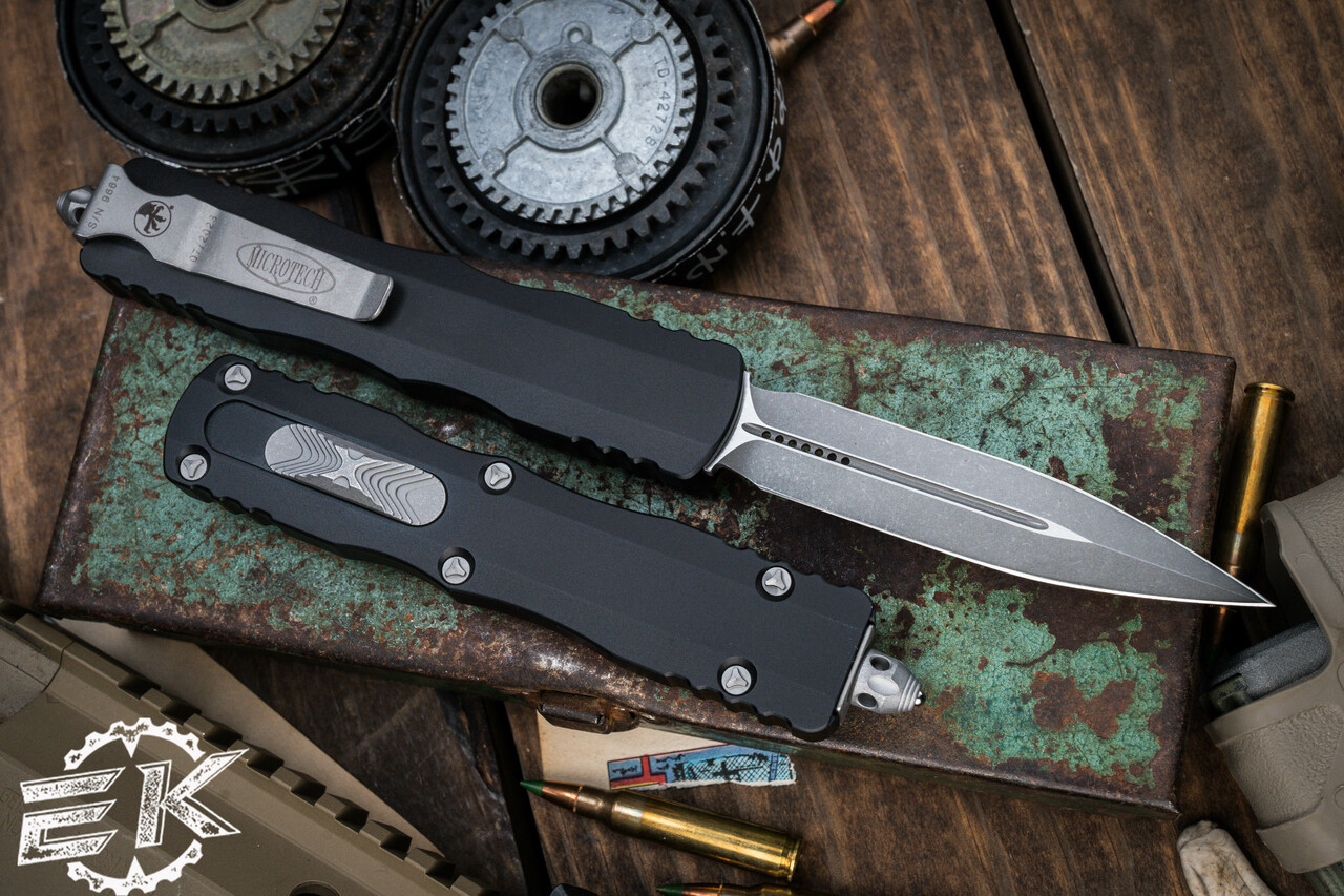 Microtech Dirac Delta OTF Automatic Knife 3.8" Dagger Apocalyptic ...