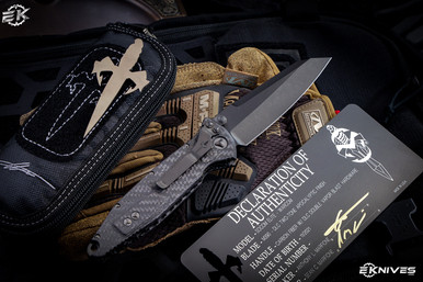 Microtech/Marfione Custom Socom Elite "Warcom" Carbon Fiber, 4" DLC ...