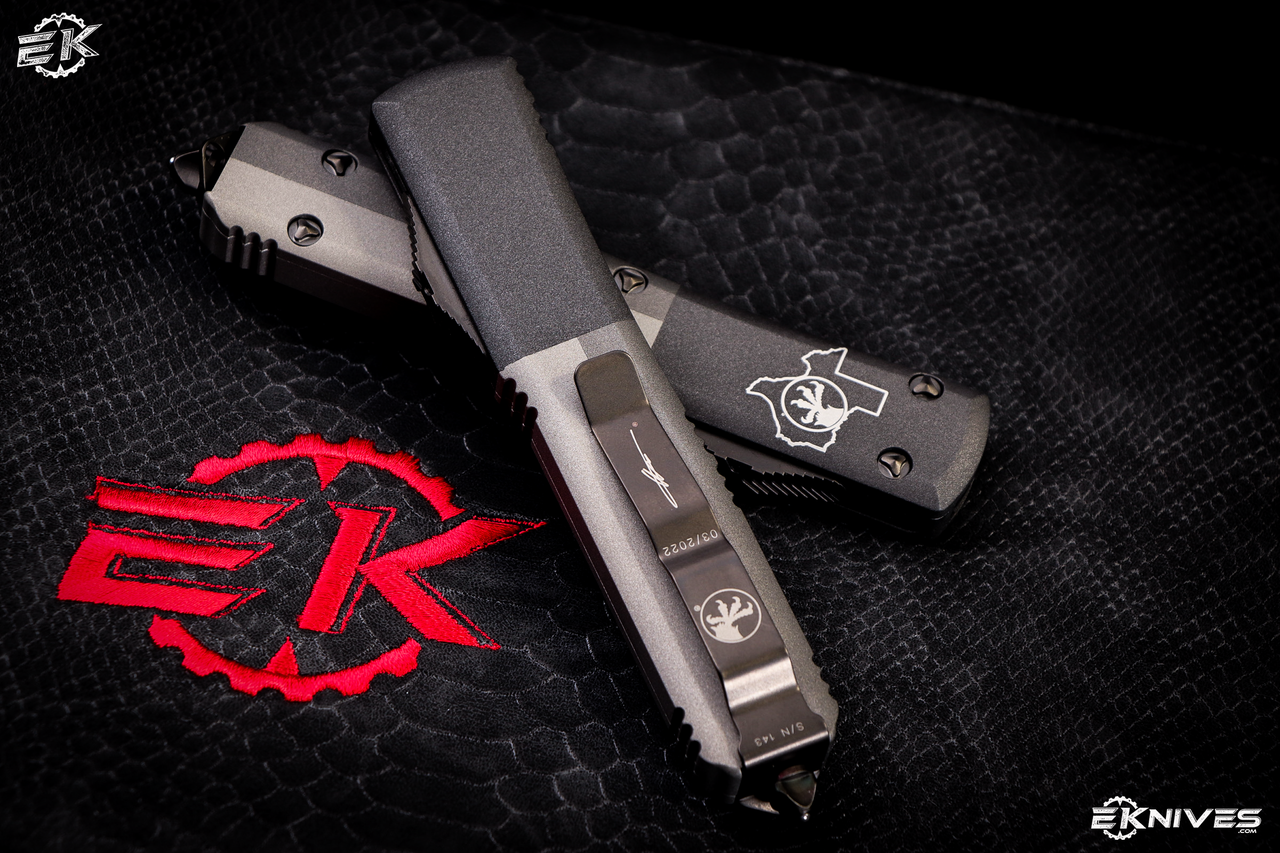 Microtech Ultratech "Blade Show Texas" Black/Gray OTF Automatic Knife 3 ...