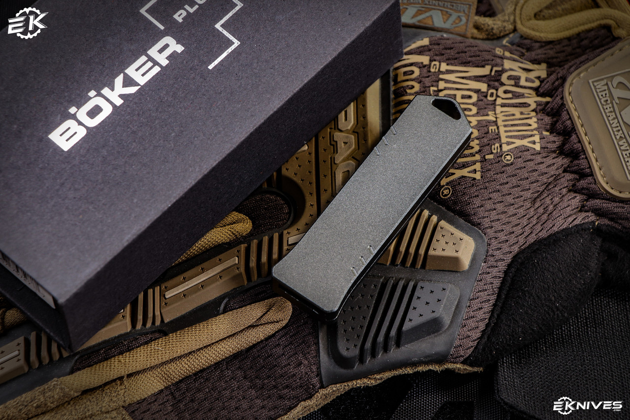 Boker Plus USB OTF Automatic Knife Gray 1.8" Black Stonewash 06EX276SOI