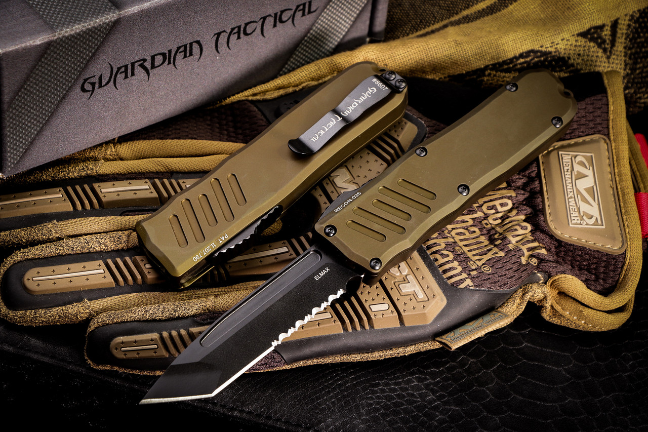 Guardian Tactical RECON-035 OTF Automatic Knife OD Green 3.3" Tanto ...