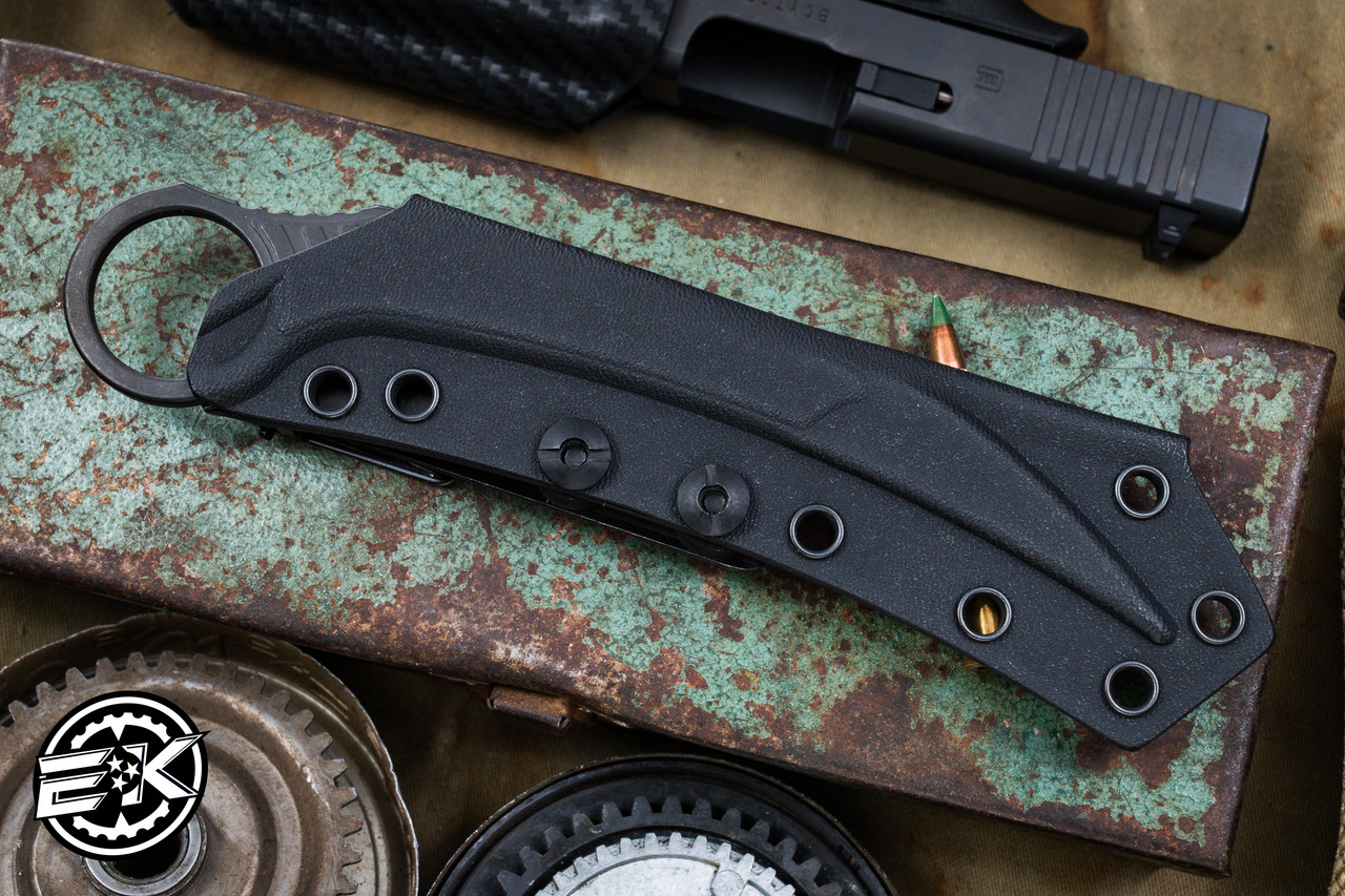 Microtech/Bastinelli "Feather" Fixed Blade Knife 3" Black DLC 215-1DLCS