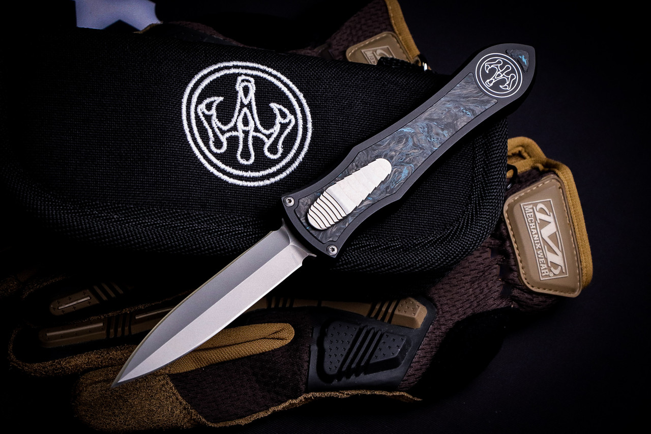 Hawk Knives Deadlock Model C Blue Fat Carbon Inlay Aluminum 3.5 ...