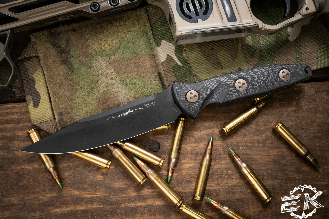 Microtech Socom Alpha Fixed Blade Knife Carbon Fiber 50 Dlc Drop