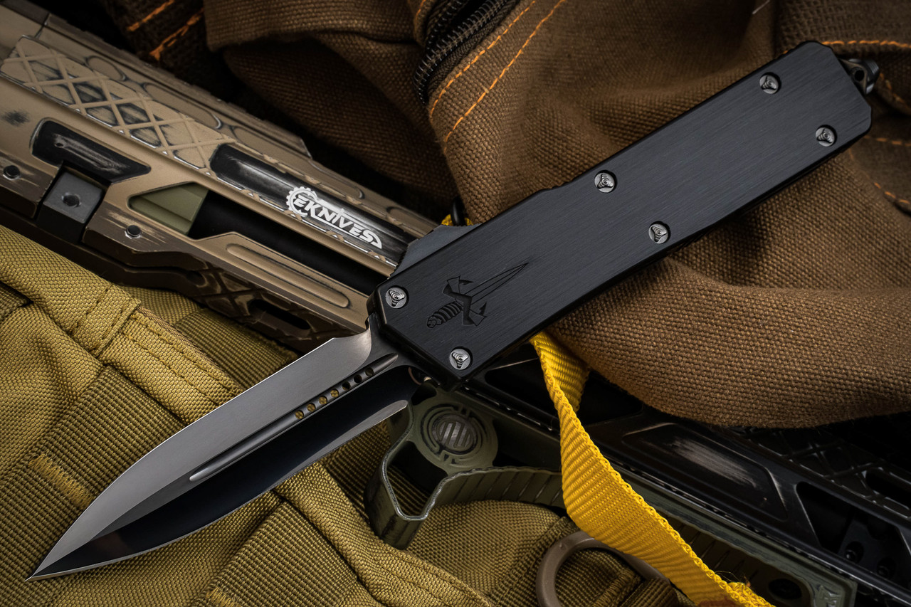 Marfione Custom Scarab II OTF Automatic 4" DLC Diamondwash Dagger
