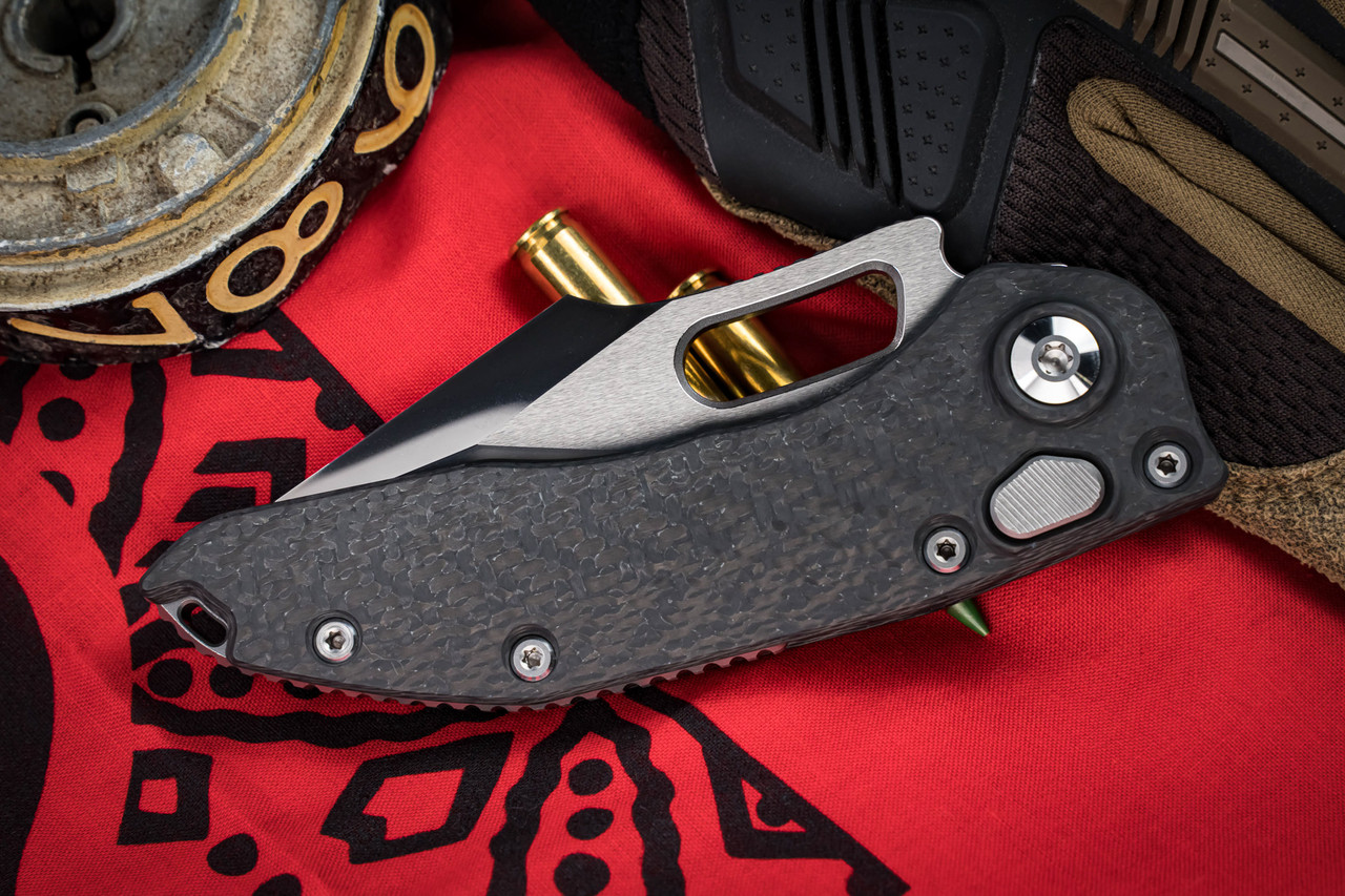 Marfione Custom/Borka Blades "Stitch" Automatic Carbon Fiber 3.75 ...