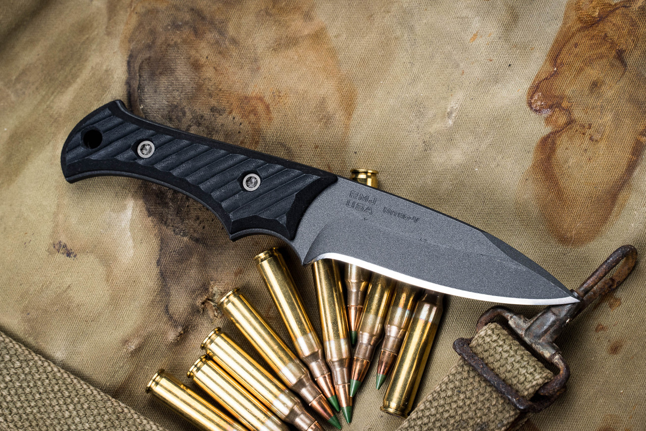 RMJ Tactical/Tracker Dan Graymatter/Bloodshark Set Black Micarta