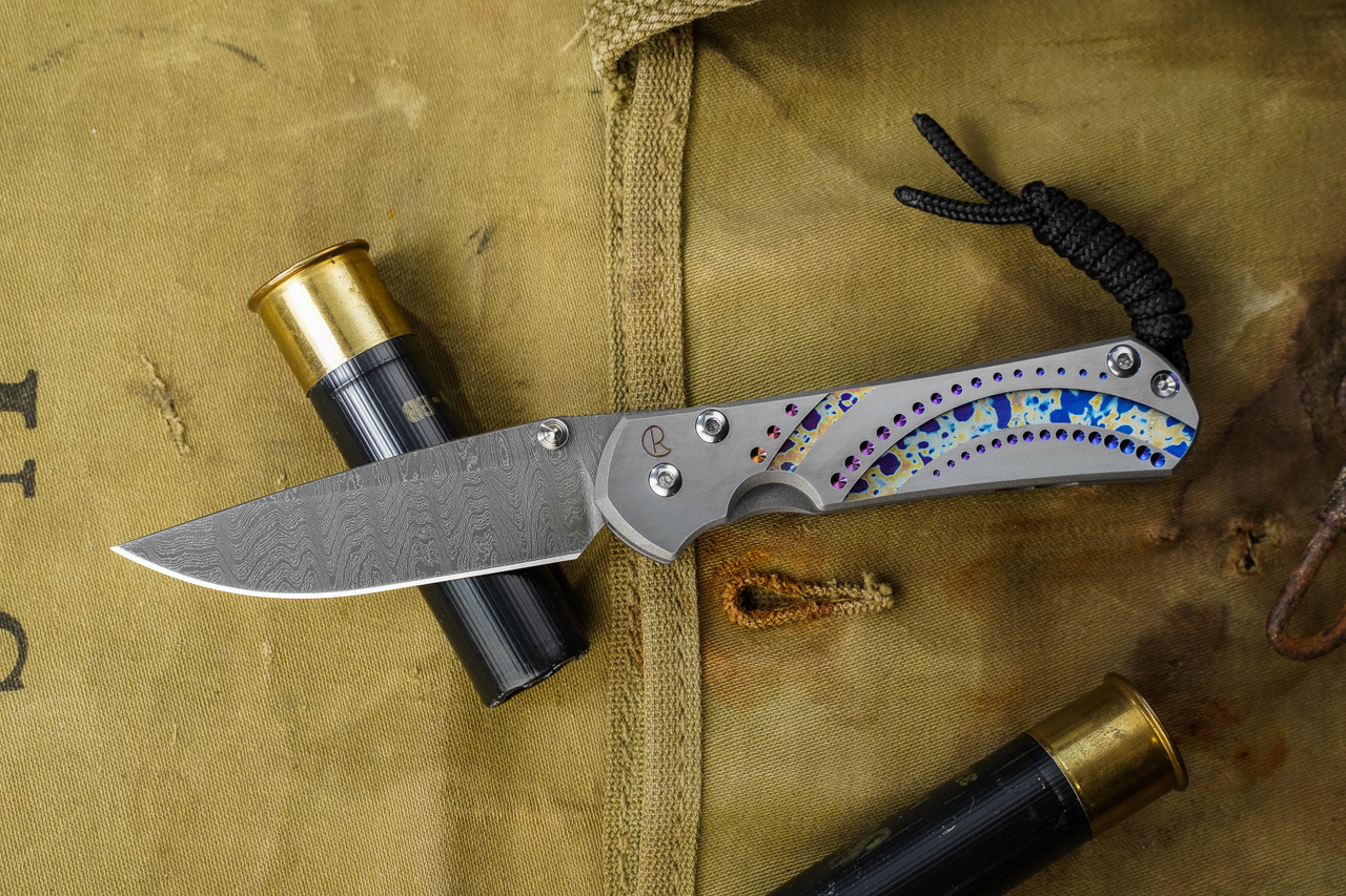 Chris Reeve Knives Small Sebenza 31 Unique Graphic 3" Ladder Damascus ...
