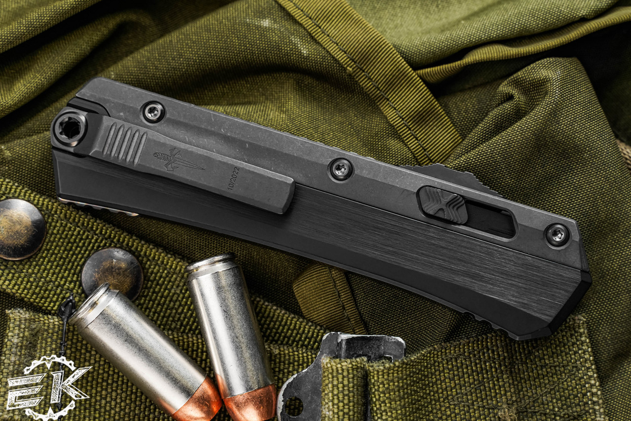Marfione Custom "Glykon" OTF Knife Titanium/Aluminum 3.75" DLC ...