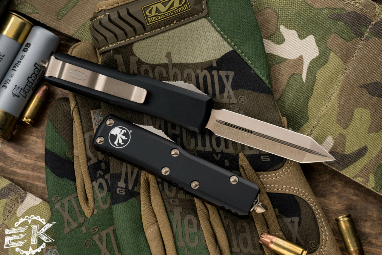Microtech Utx 85 Spartan Otf Automatic Knife 3 Bronze 230 13