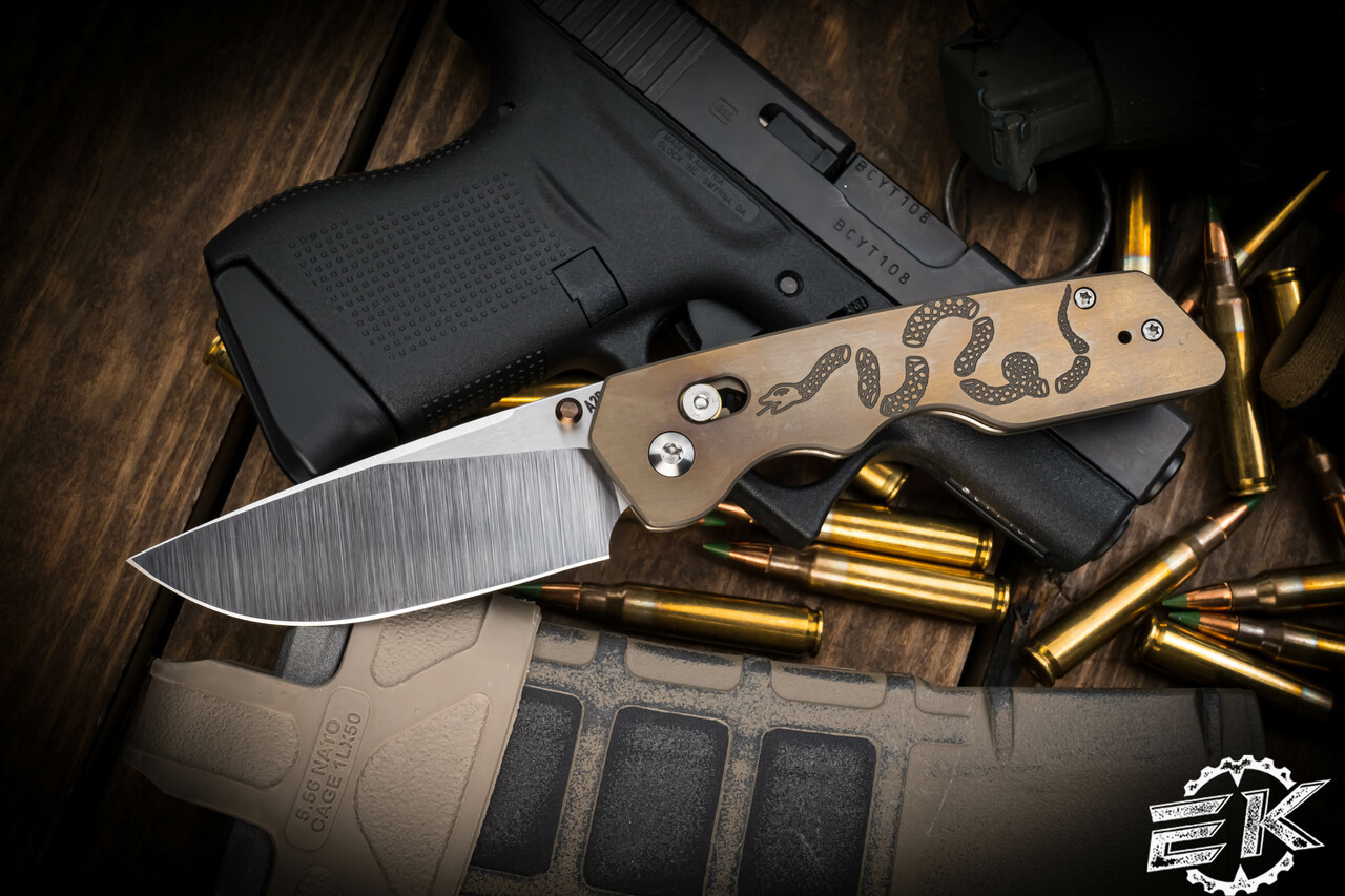 A2D Attn2Detail Mercantile Medium Barlock Join or Die Titanium 3" S30V ...