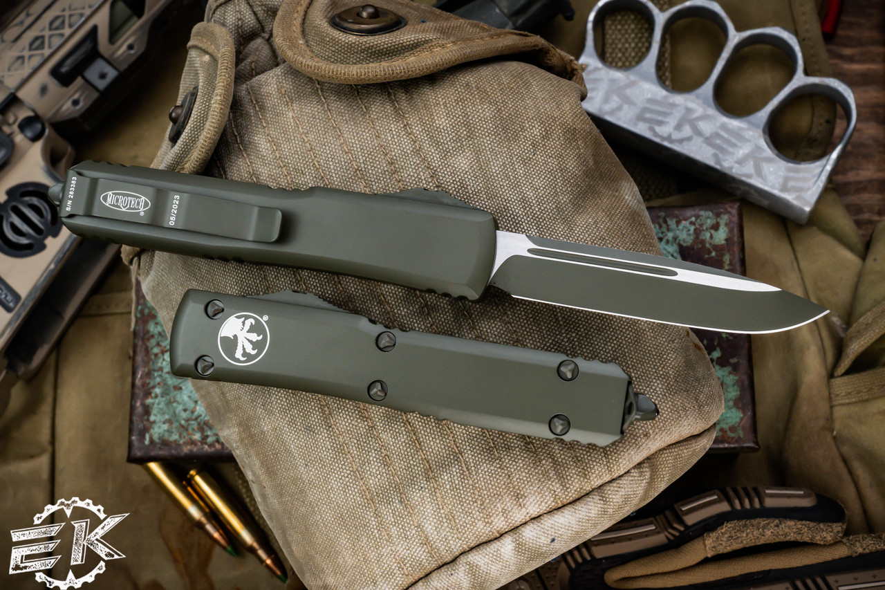 Microtech Ultratech OD Green Cerakote OTF Automatic Knife 3.4" Drop ...