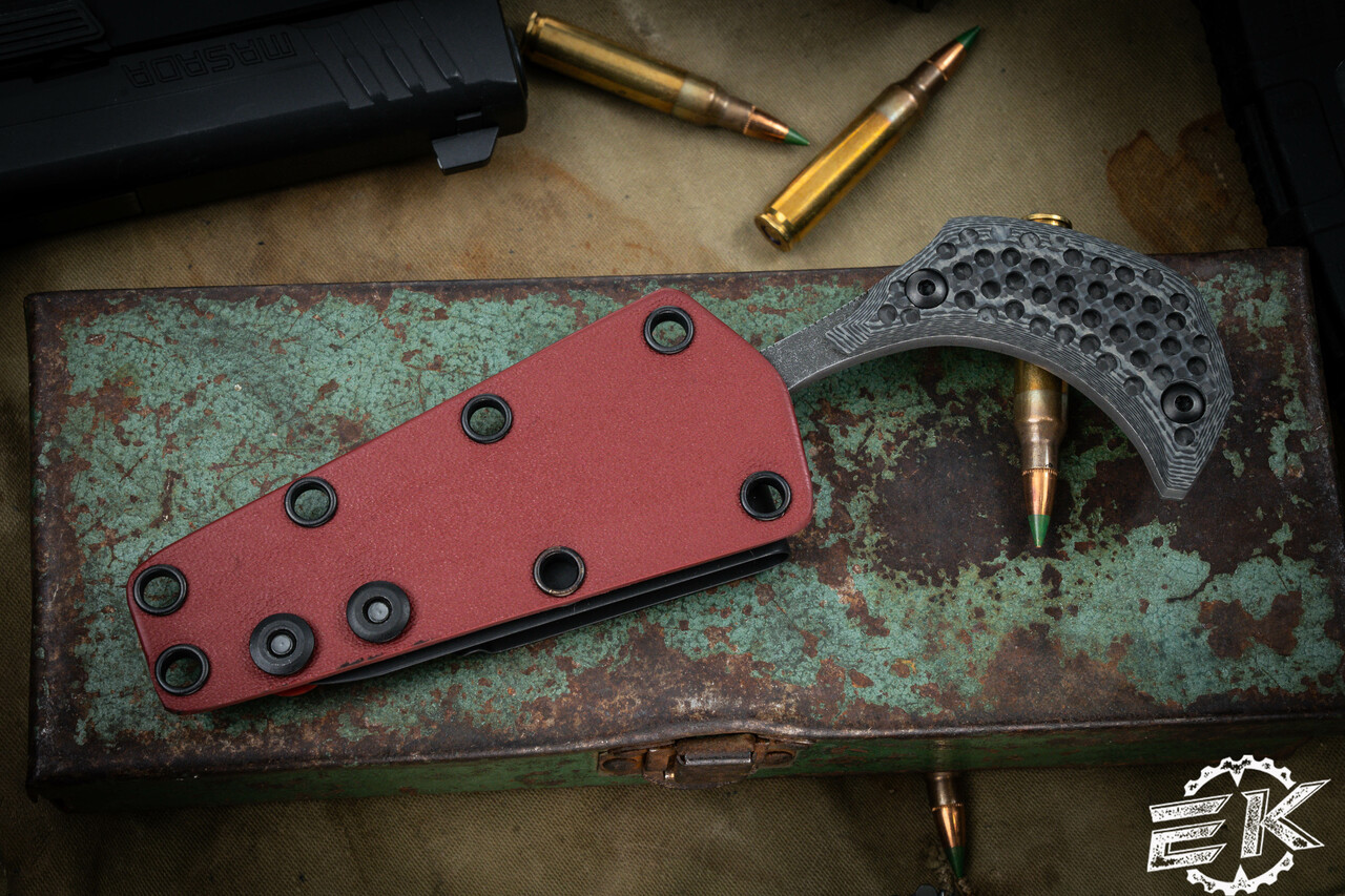 Bastinelli Knives "Gambler" Custom Carbon Fiber/G10 Fixed Blade Knife 3 ...