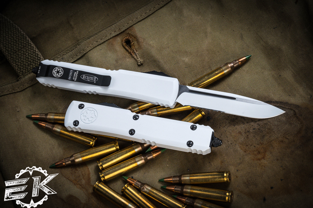 Microtech Storm Trooper Ultratech Deep Engraved Otf Knife 34 Drop