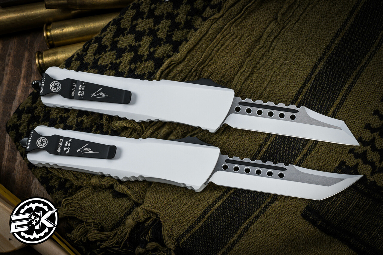 Microtech Combat Troodon Storm Trooper Hellhound/Warhound OTF Knife Set ...