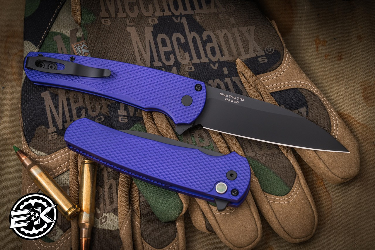 Protech Malibu Flipper Manual Folding Knife Purple Textured 325