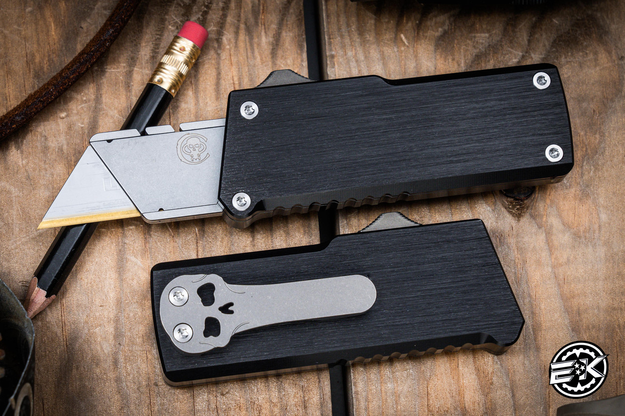 Chaves Handy Utility Blade-CHUB OTF Automatic Black Hefted Aluminum 1 ...