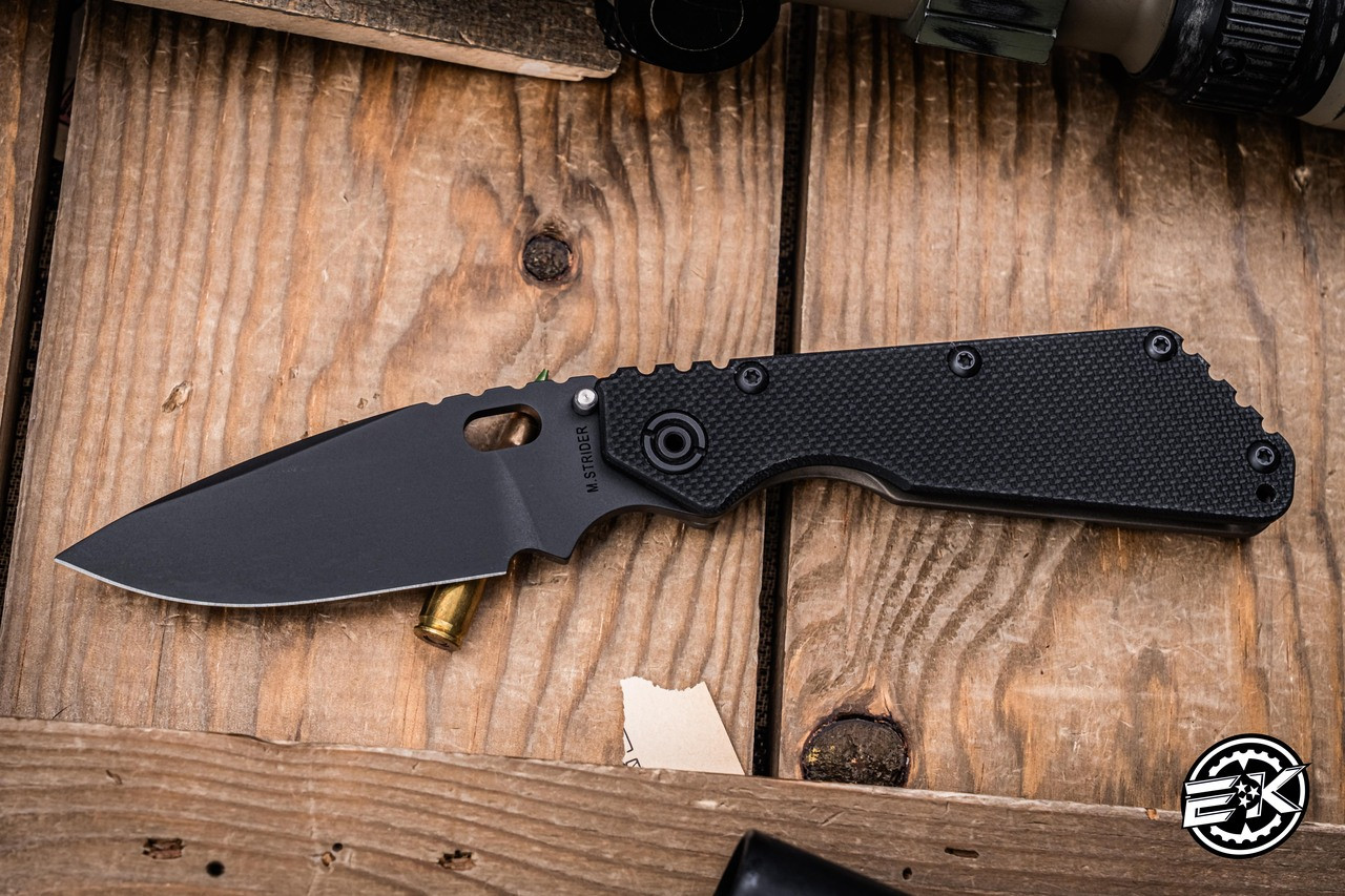 Strider Knives SMF G10/Flame Titanium Folding Knife 4" MagnaCut PVD