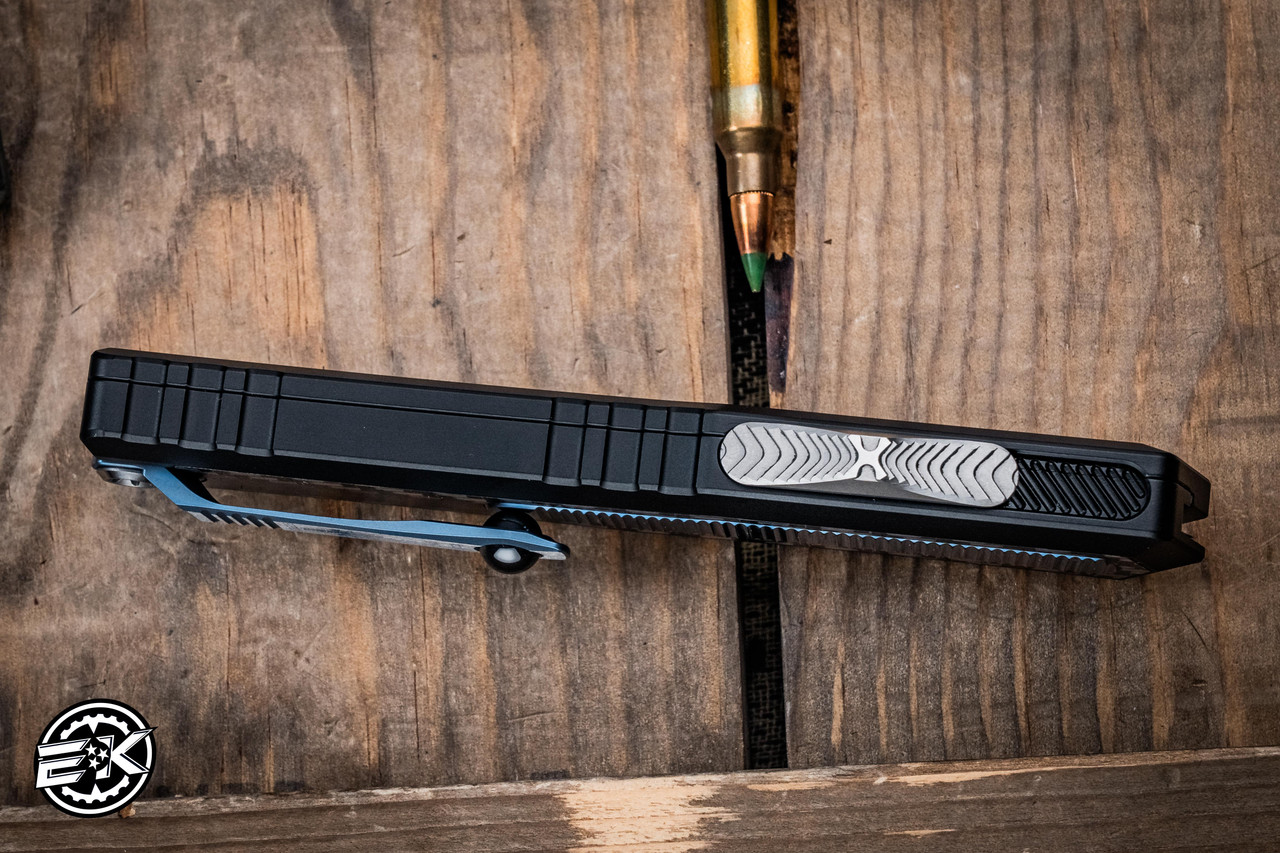 Microtech/Marfione Custom Atreus ZBP OTF Automatic Blue Titanium-Carbon ...