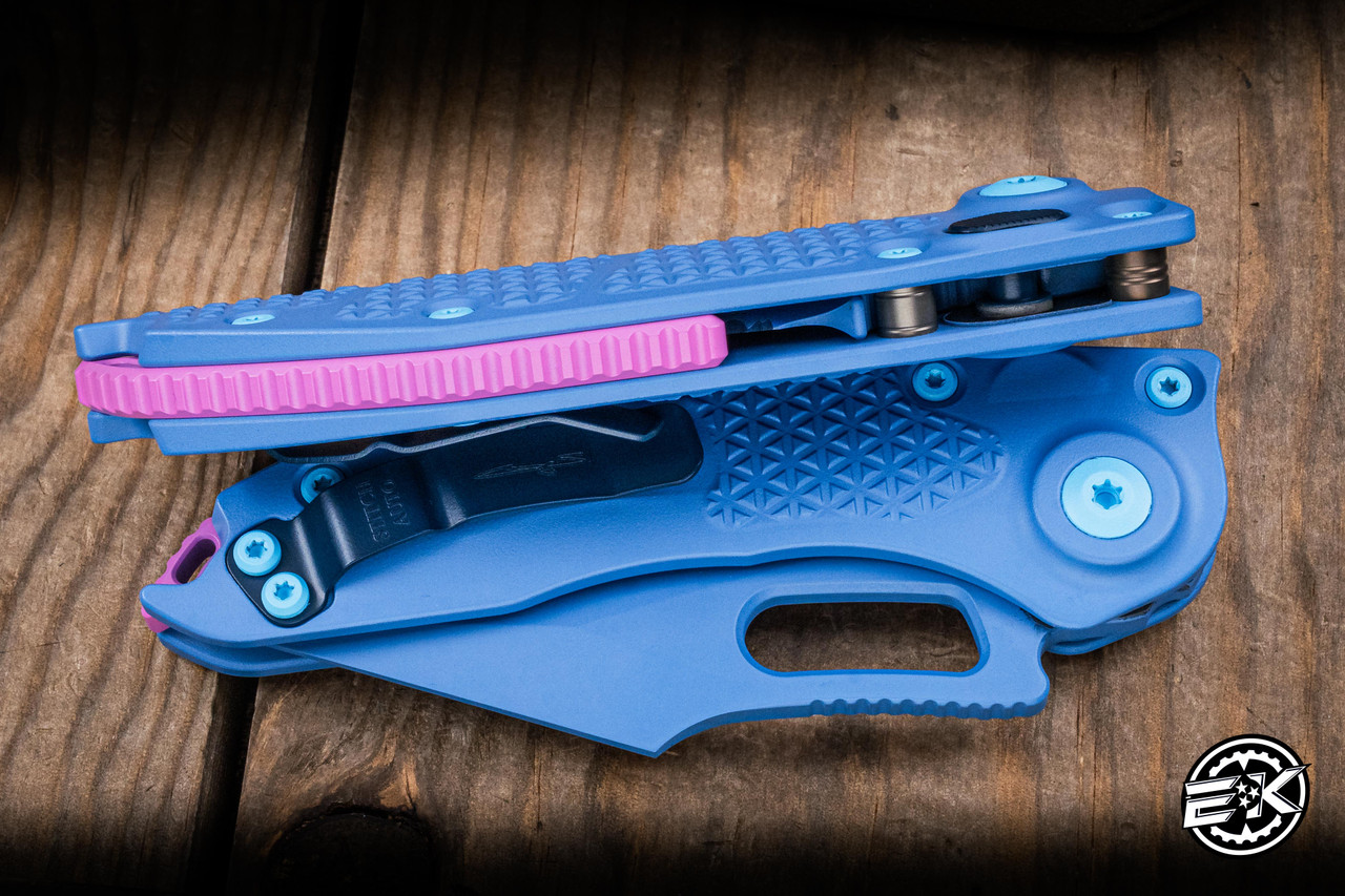 Microtech Stitch "Lilo & Stitch" Theme Automatic Folding Knife Blue 3. ...