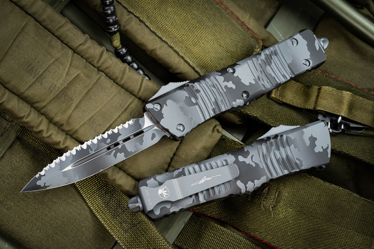 Microtech Combat Troodon Urban Camo 3.8" Urban Camo Serrated 142-3UC