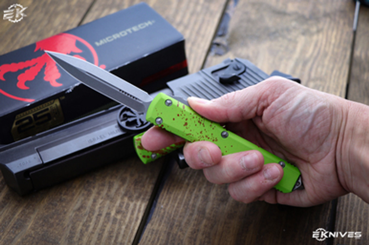 Microtech Ultratech Zombietech Otf Automatic Knife De 34 Stonewash